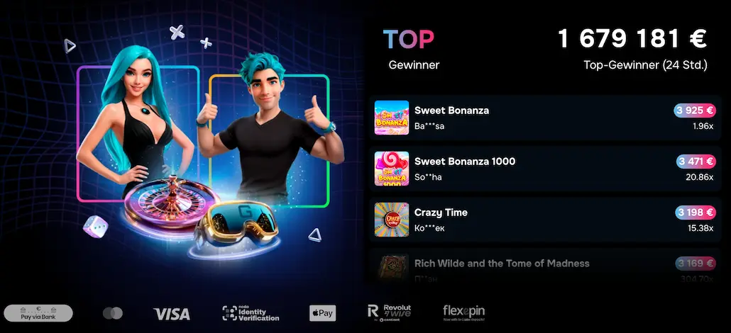 Gizbo Casino Deutschland – 150% Bonus für neue Spieler!